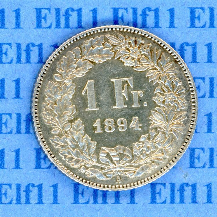 CHF___1.00 1894 -stgl 1 Franken (Neu (gemäss Beschreibung)) in Widnau für CHF 290 – mit ...