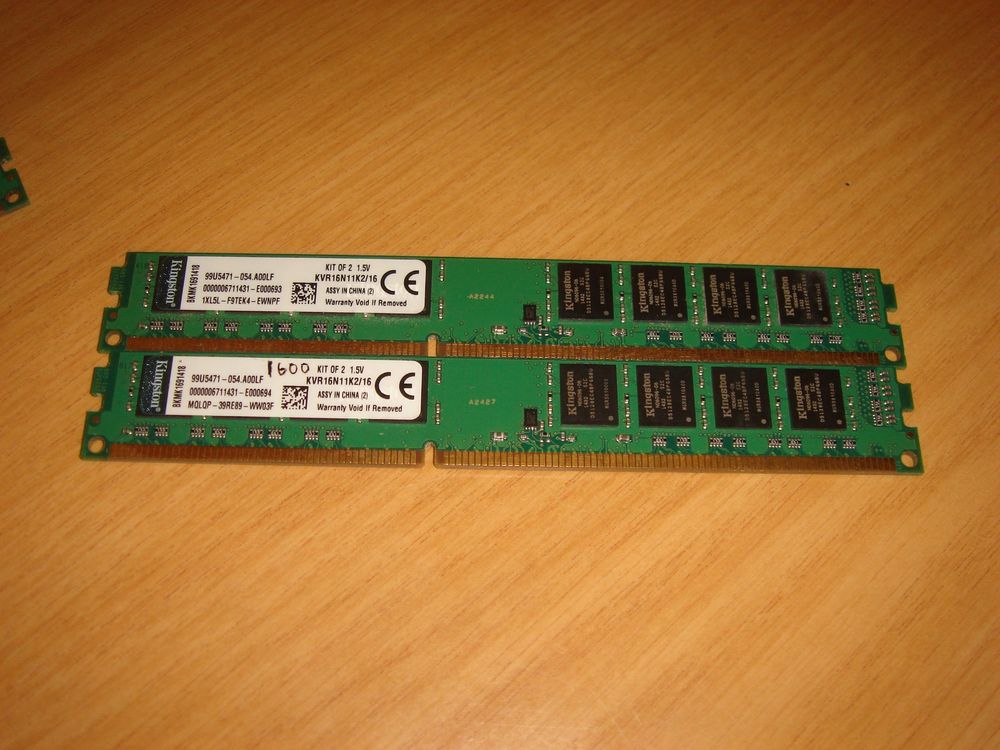 2 stück 8gb ddr3 PC3 12800 (1600) RAM für Computer. (Gebraucht) in St ...