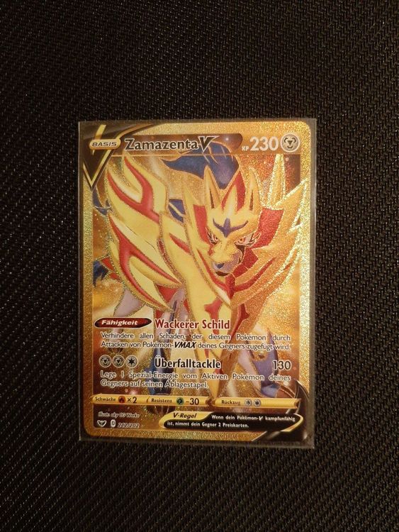 Pokémon Zamazenta V Gold Angebot - Mint! | Kaufen auf Ricardo