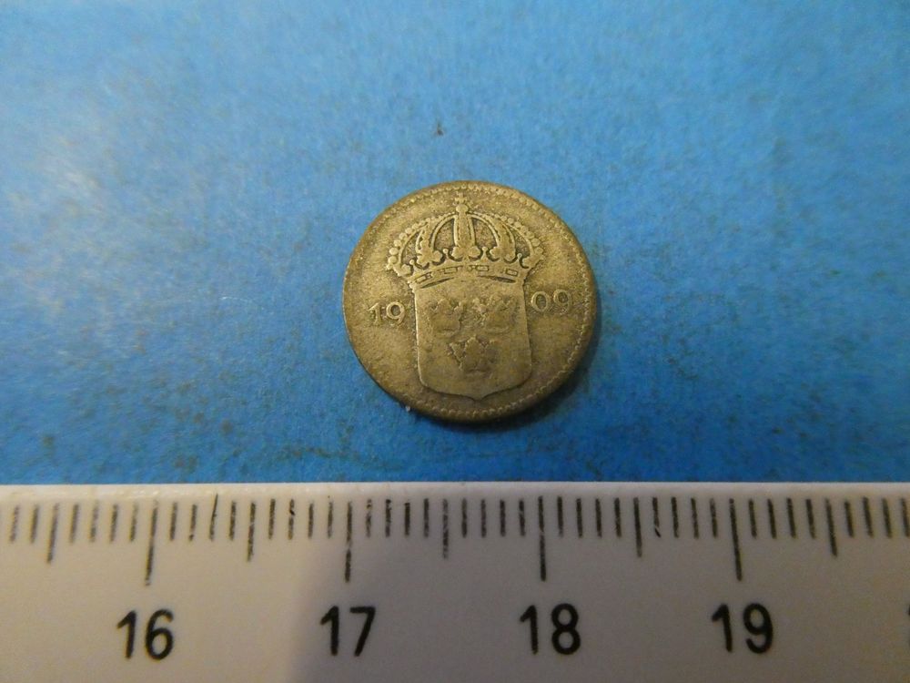 Schweden 1909, 10 Oere - Silber (Gebraucht) in Hinterforst für CHF 1 – mit Lieferung auf Ricardo ...