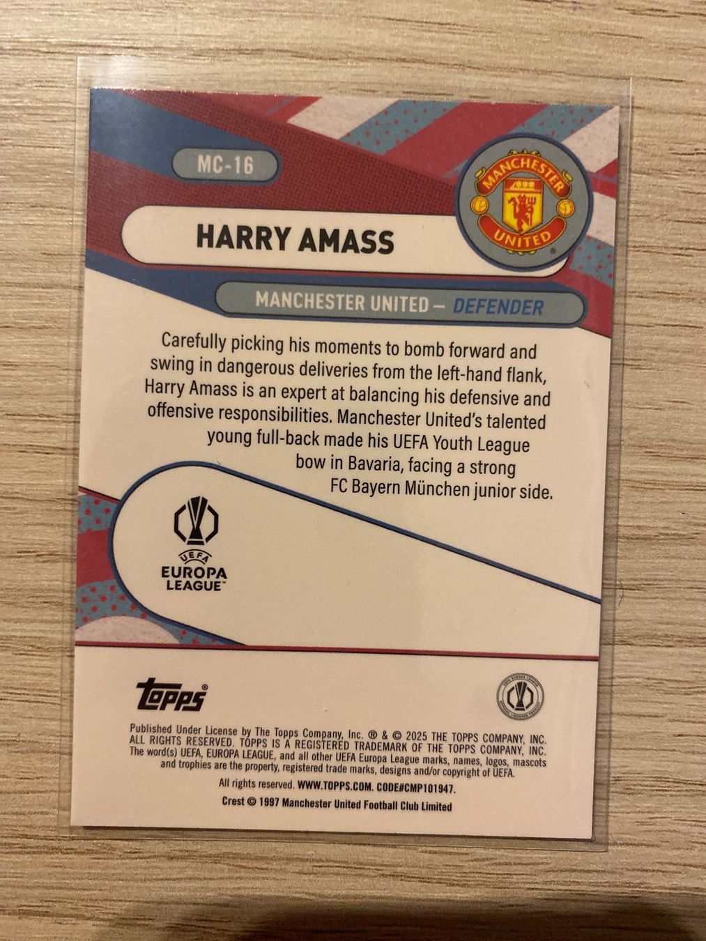 Topps Merlin 24/25 CHOSEN ONES Harry Amass (Neu (gemäss Beschreibung ...