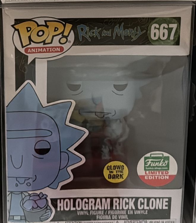 Funko Pop Rick and Morty - Hologram Rick Clone 667 (Neu und ...
