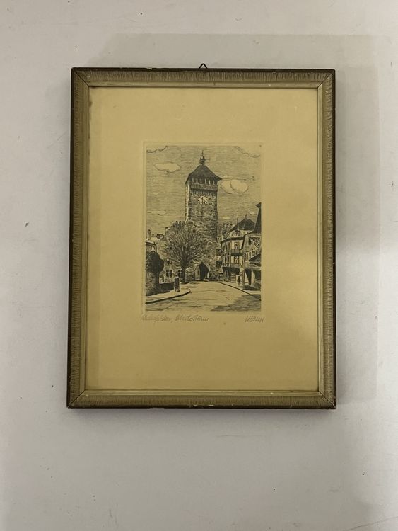 Alte Grafik Ansicht Stein am Rhein, gerahmt, Rarität (nik92) (Gebraucht ...