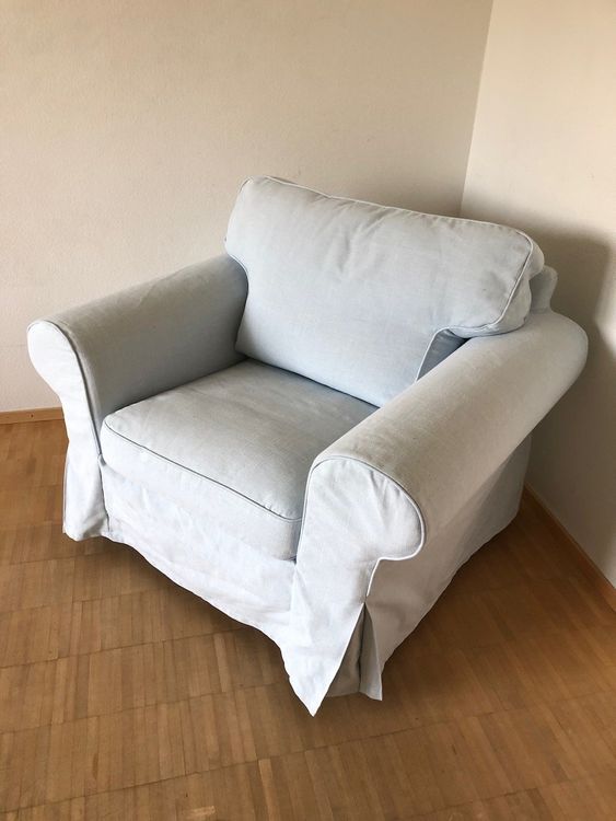 IKEA Ektorp Sessel weiss, frisch gewaschener Bezug (Gebraucht) in Zürich für CHF 32 – nur ...