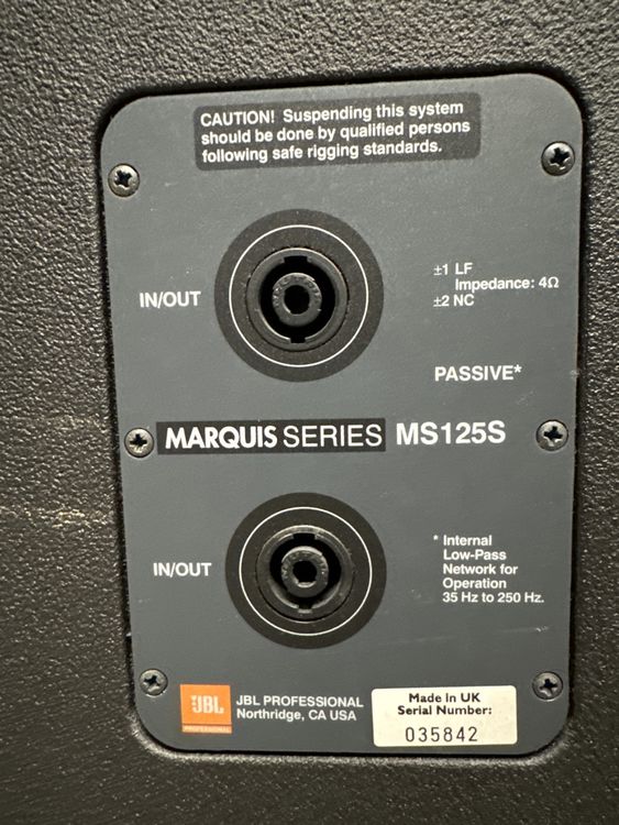 JBL Subwoofer Marquis Series MS125S (Gebraucht) in Seuzach für CHF 140 ...