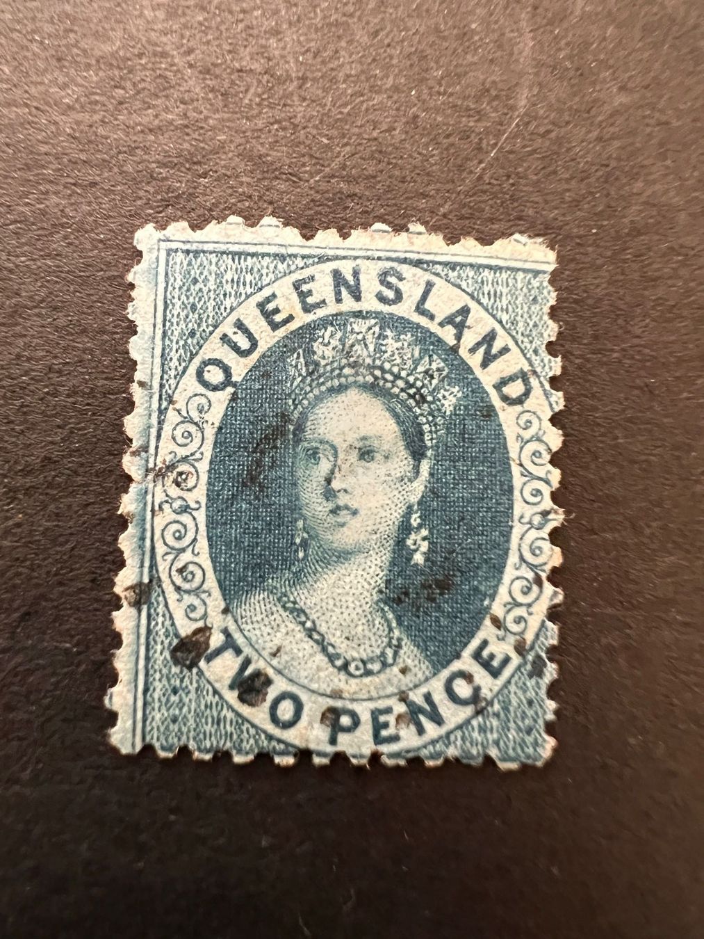 Queensland, 1860, Queen Victoria 2P blue (2142) (Gebraucht) in Hinwil ...