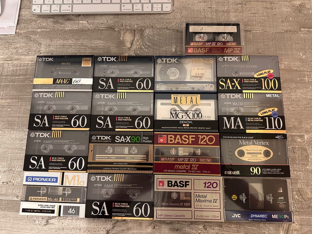 TDK, BASF, Maxell, Sony, DENON, JFC, PIONEER Cassentten (Neu (gemäss Beschreibung)) in ...