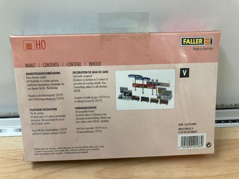 Faller HO 120186 Bahnsteigausschmückung (Neu und originalverpackt) in ...