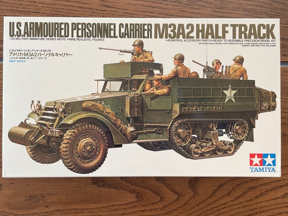 Tamiya 35070 M3A2 Half Track US Army WWII 1:35 (Neu und ...