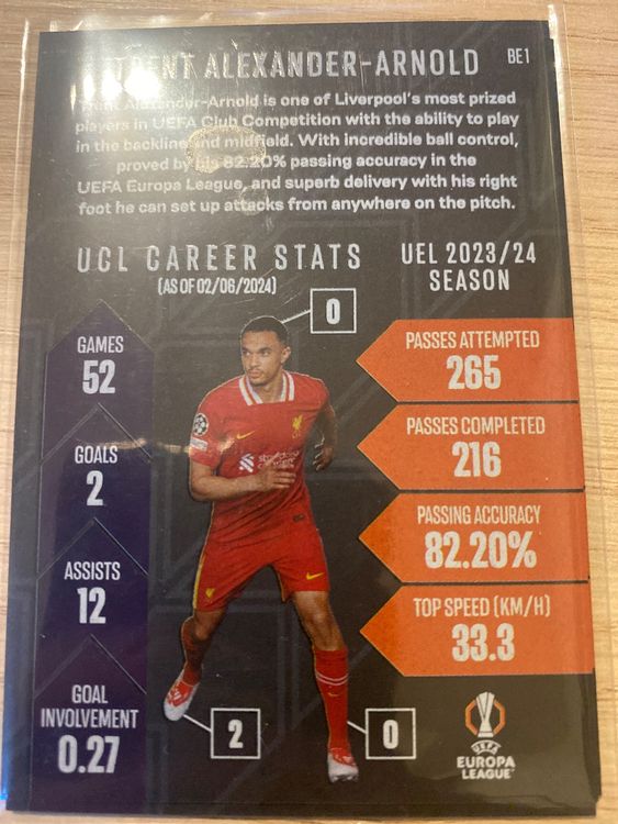 Topps Match Attax 24/25 Black Edge Alexander-Arnold BE1 | Kaufen auf Ricardo