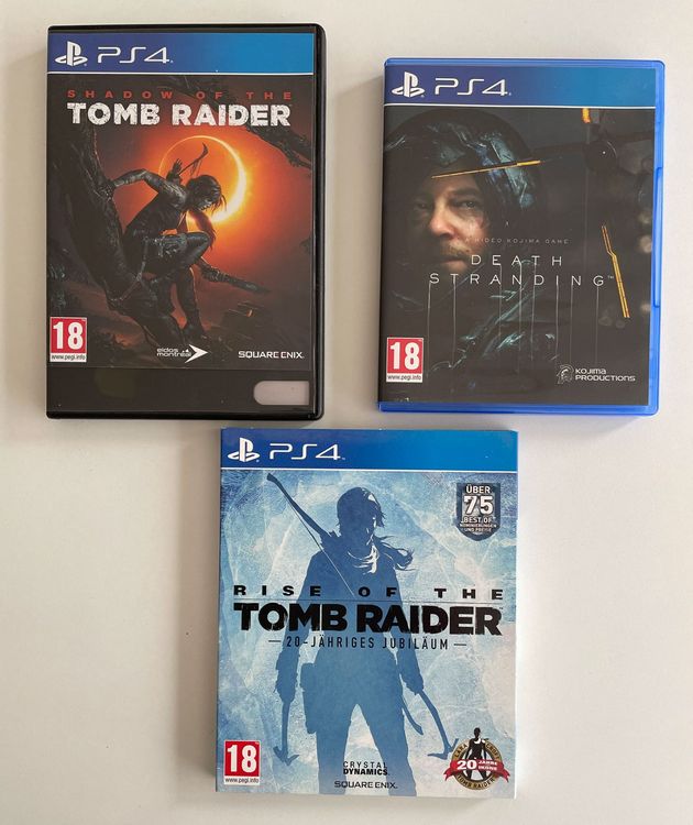 PS4: Shadow + Rise of the Tomb Raider + Death Stranding (Gebraucht) in ...