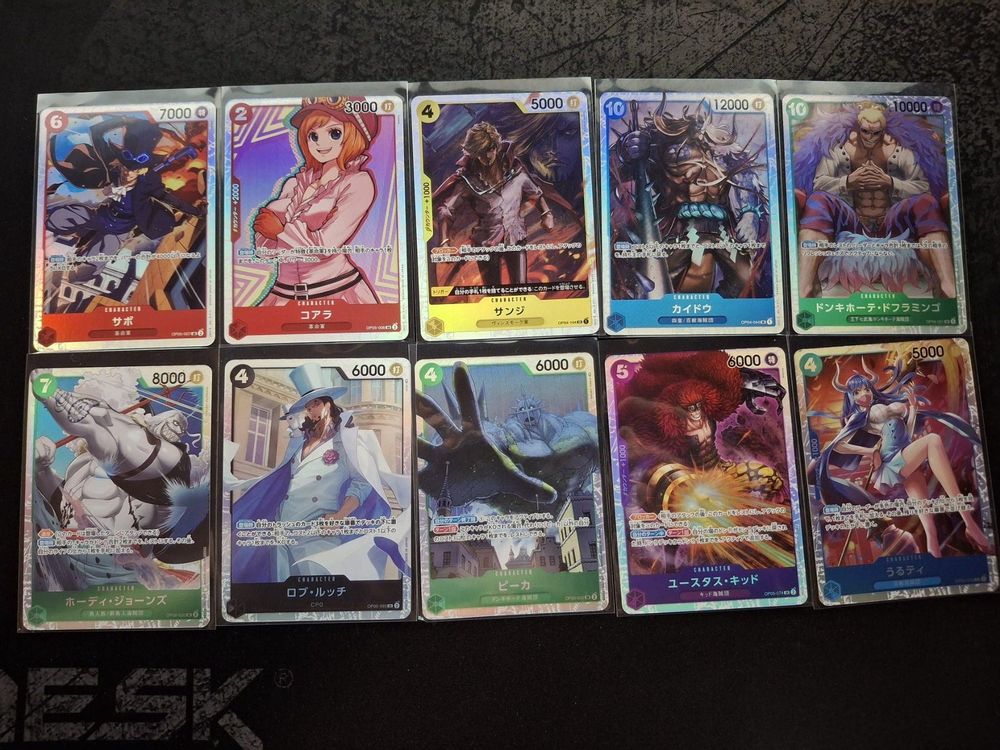 One Piece - 10 verschiedene SR V1 Karten - JP (Neu (gemäss Beschreibung ...