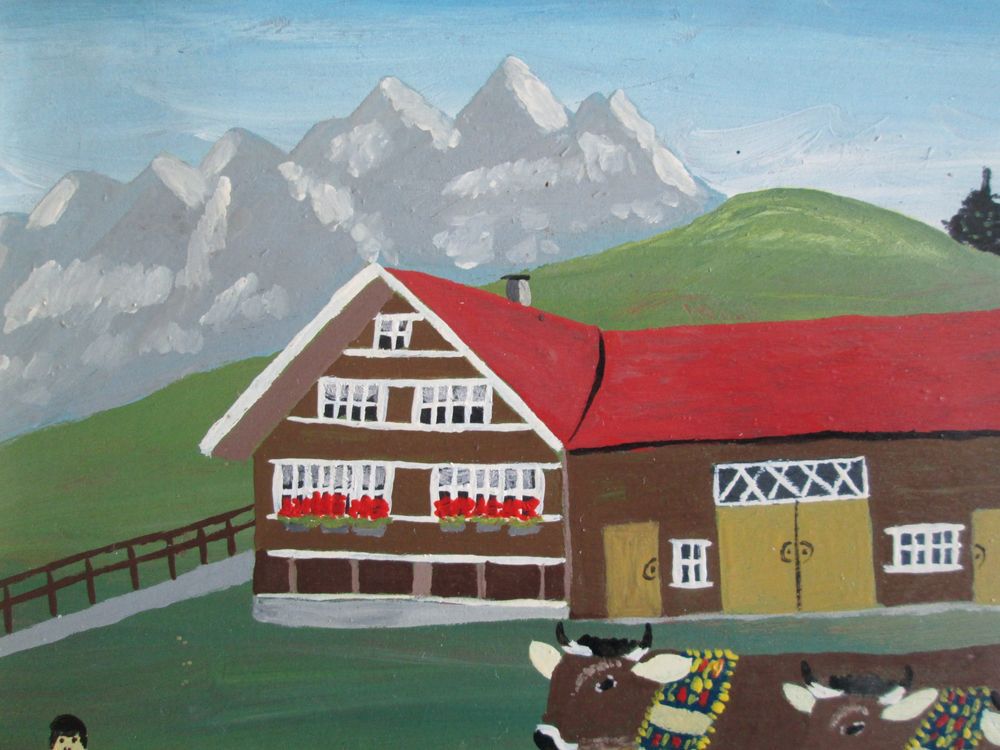 Appenzeller Bauernmalerei, von Rich. Langenegger, 34x 23 (Gebraucht) in Schlieren für CHF 26 ...