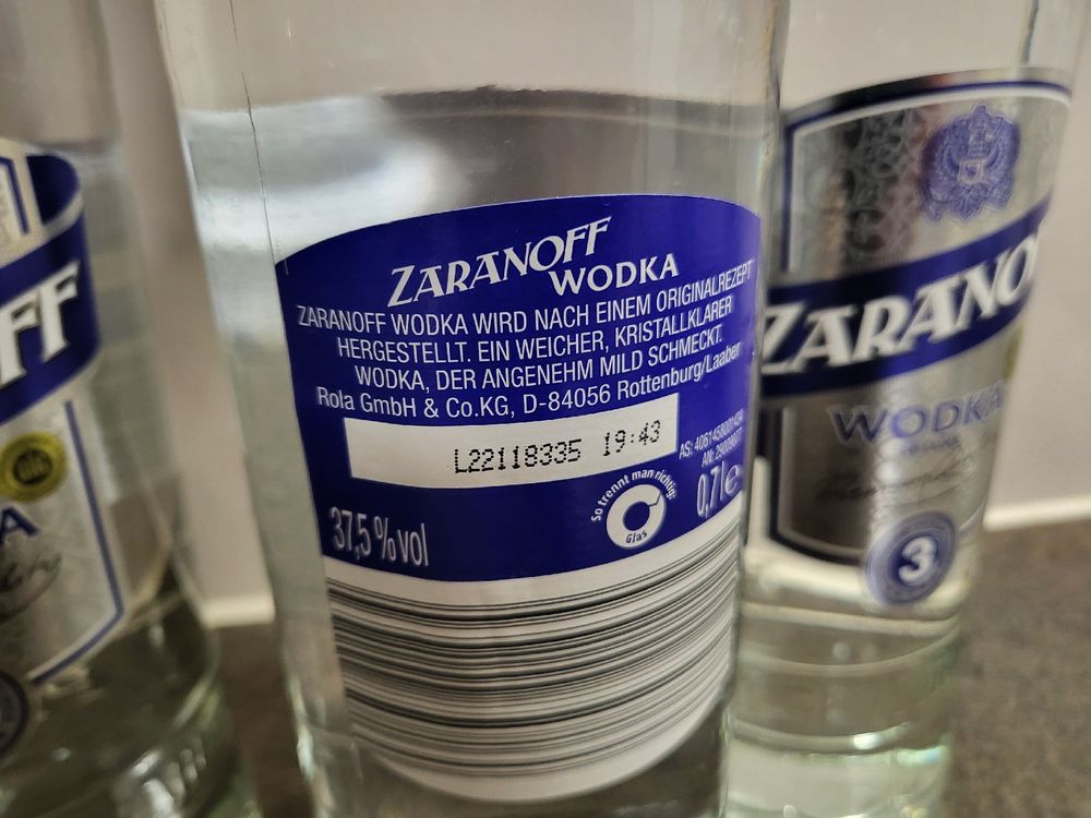 3x zaranoff Wodka 0.7l | Kaufen auf Ricardo
