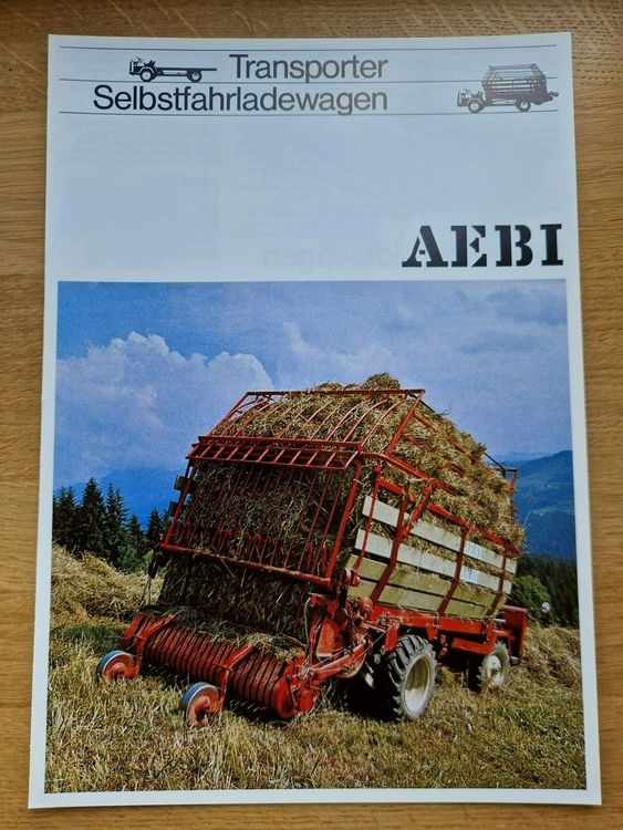 Original Prospekt Aebi Transporter Selbstfahrladewagen (Gebraucht) in Dürnten für CHF 33 – mit ...