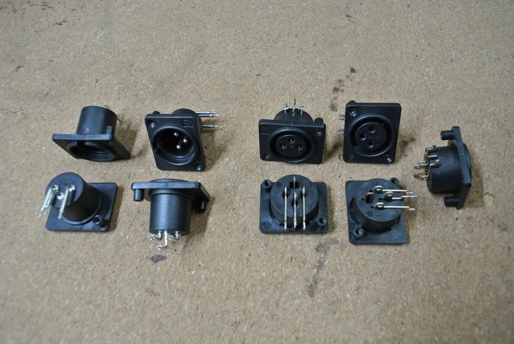 XLR 3-Pol Einbausteckverbinder 9stk. (Gebraucht) in Birsfelden für CHF ...