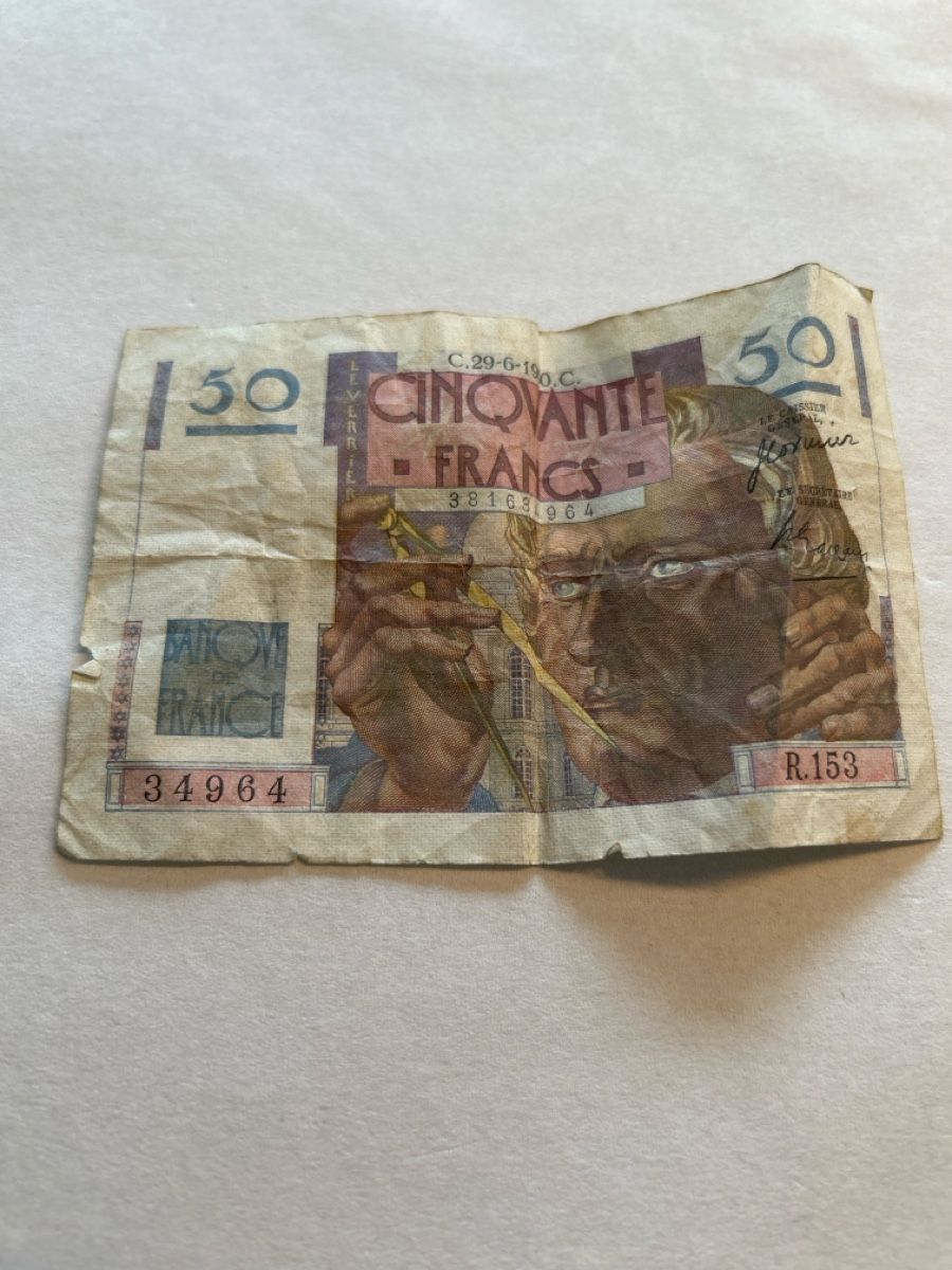 50 alte Französische Francs Banknote aus dem Jahr 1964. (Gebraucht) in ...