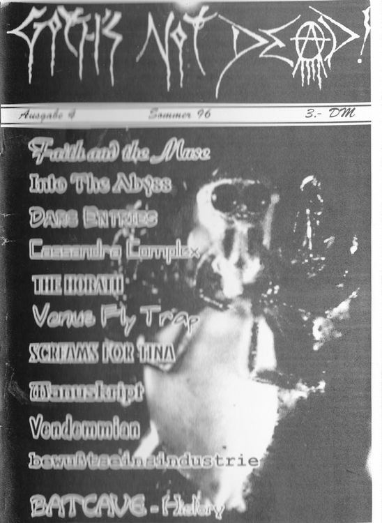 Goth Not Dead Fanzine 1996 Batcave-Special Cassandra Complex | Kaufen ...
