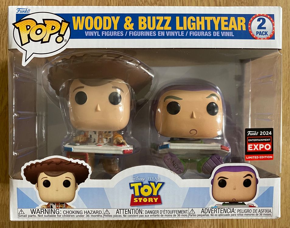 Funko Pop! Disney Pixar Toy Story Woody & Buzz Lightyear (Neu (gemäss ...