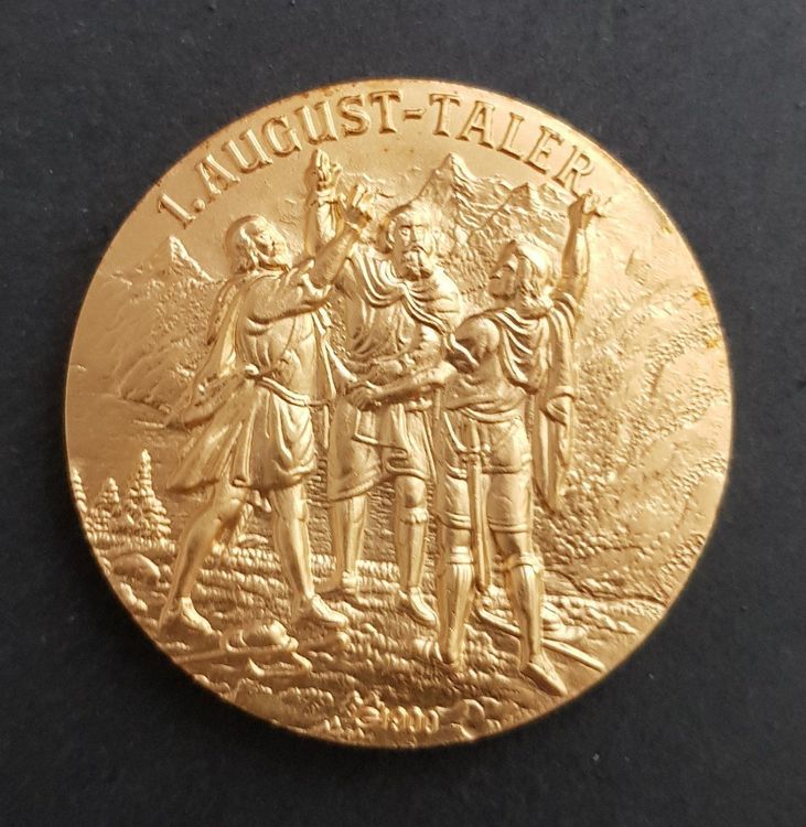 1. August-Taler "Gotthardbahn" (Neu und originalverpackt) in Aarwangen für CHF 28 – mit ...