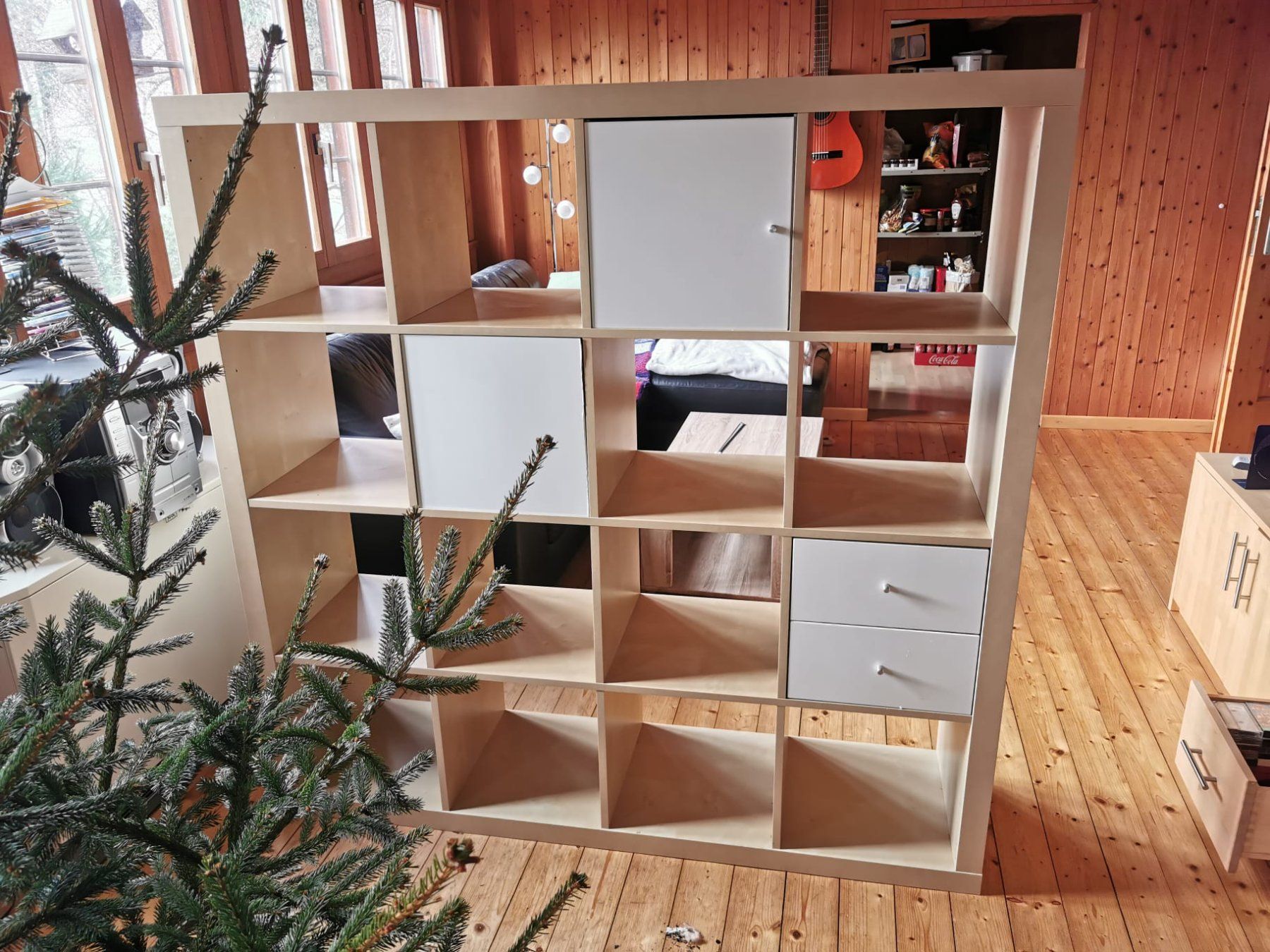 Grosses Kallax Regal, Birke, mit Türen/Schubladen, Top! (Gebraucht) in ...