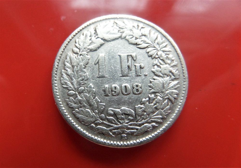CH- 1 Fr 1908 SILBER Münze (Gebraucht) in Glis für CHF 4 – mit Lieferung auf Ricardo kaufen