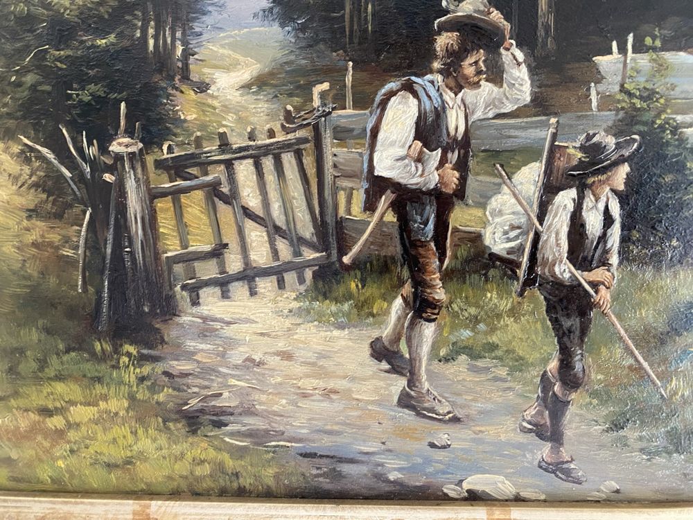 2 Personen im Wald, Gemälde | Kaufen auf Ricardo