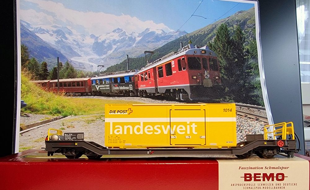 Bemo 2289 106, Post Containerwagen (Neu und originalverpackt) in ...