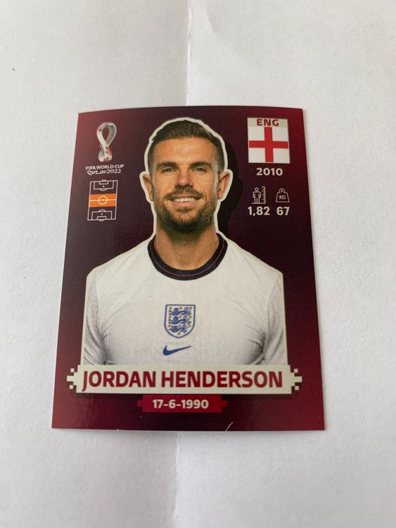 Panini WM 2022 Jordan Henderson ENG 13 (Gebraucht) in Reinach BL für ...