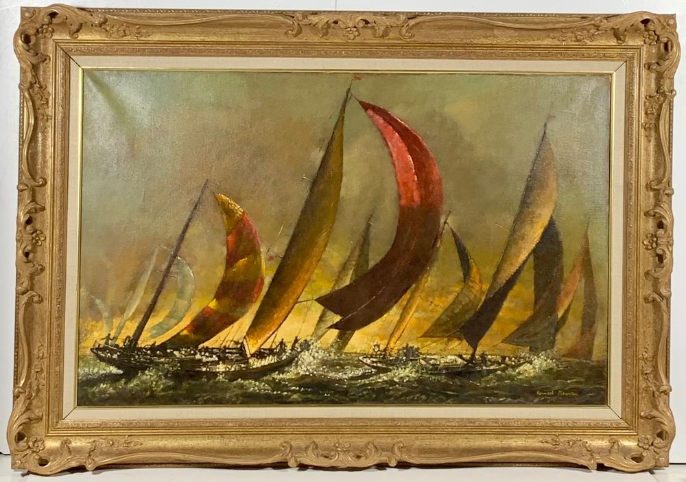 Kenneth Newton (1933-1984) Gemälde mit Segelboote | Kaufen auf Ricardo