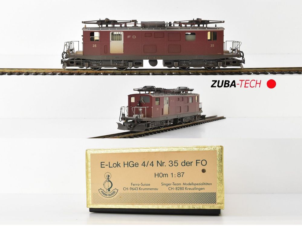 Ferro Suisse E-Lok HGe 4/4 FO GS Analog Spur H0m Messing OVP (Gebraucht ...