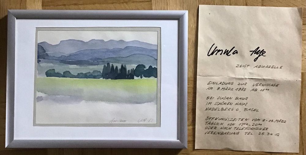 Ursula Aye Aquarell Handsigniert | Kaufen auf Ricardo