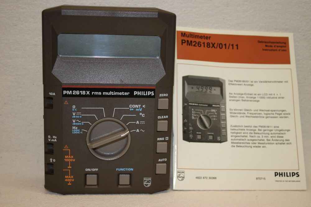 Philips Multimeter PM 2618 X rms (Gebraucht) in Thun für CHF 38 – mit Lieferung auf Ricardo kaufen