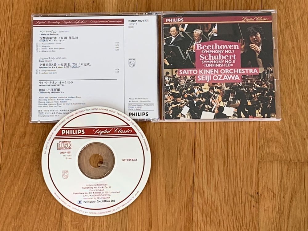 Seiji Ozawa: Beethoven Symp. No 7/Schubert No 8 (JAPAN CD) (Gebraucht) in Riehen für CHF 1.5 ...