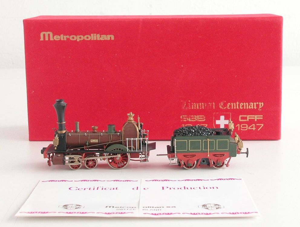 Metropolitan SA LIMMAT Centenary Dampflok 719 Spur H0 (Gebraucht) in ...