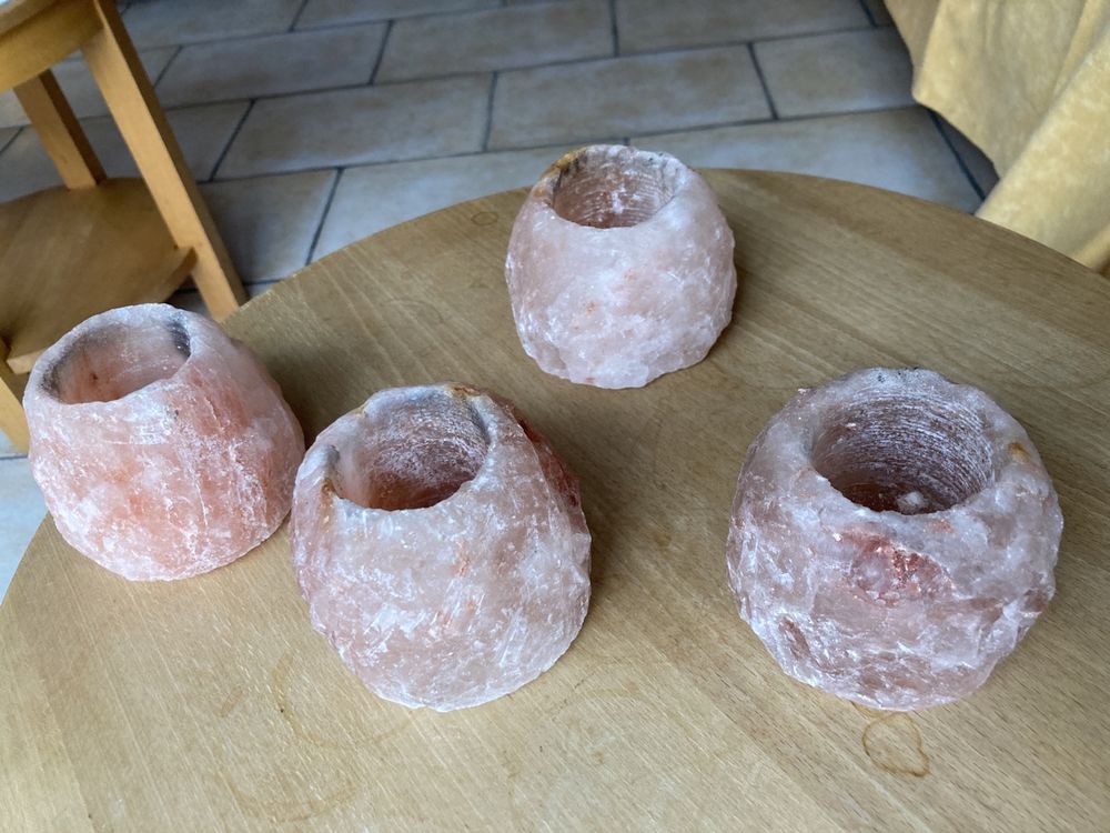 Teelichthalter aus Rosenquarz | Kaufen auf Ricardo