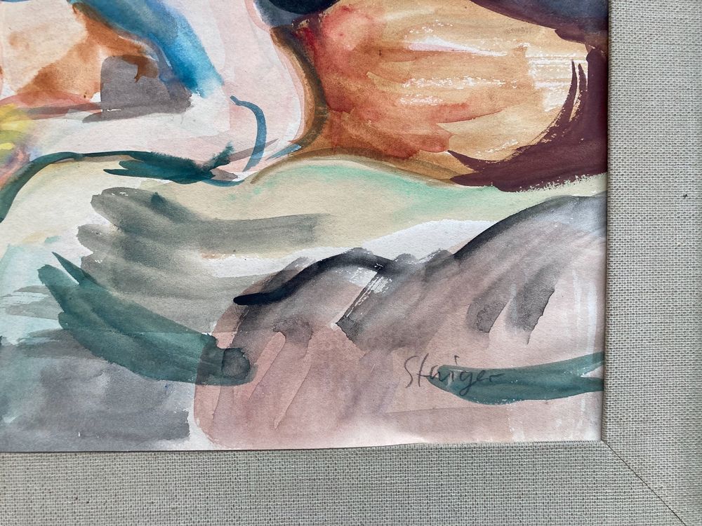 Otto STAIGER 1894-1967 Orig. Aquarell "Sitzender Akt" 1925 (Gebraucht ...