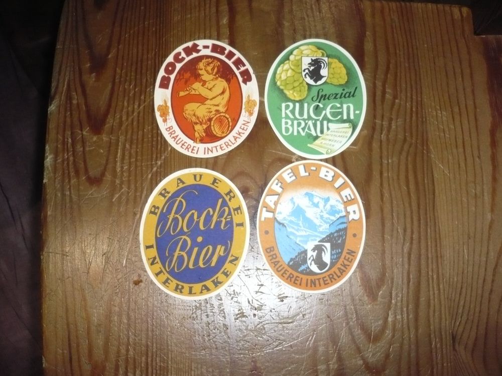 Bier Etiketten INTERLAKER BIER / RUGENBRÄU (Gebraucht) in Biberist für ...
