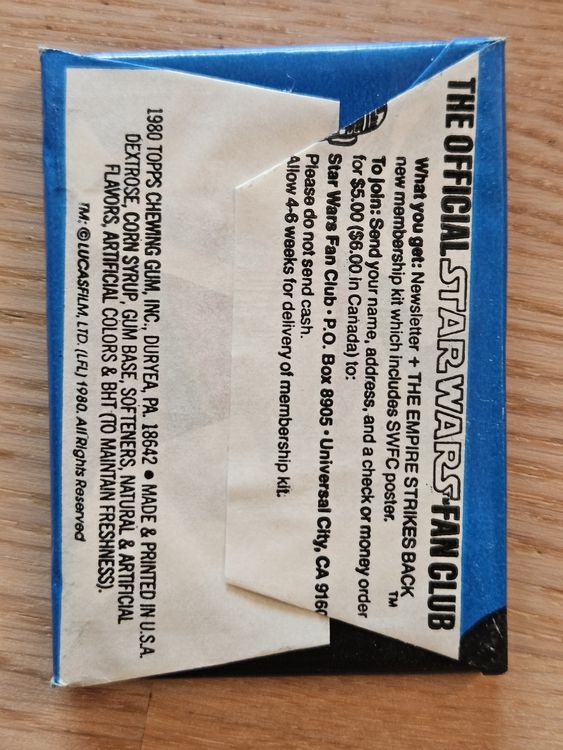 Star Wars - The Empire Strikes Back - Topps 1980 - OVP Pack (Neu und ...