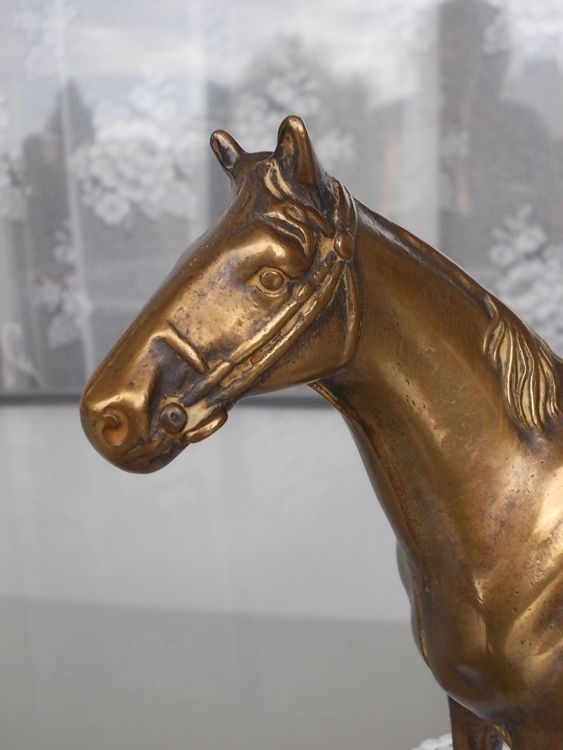 Alte Messing Skulptur Figur *PFERD* gepflegter TOP Zustand | Kaufen auf Ricardo
