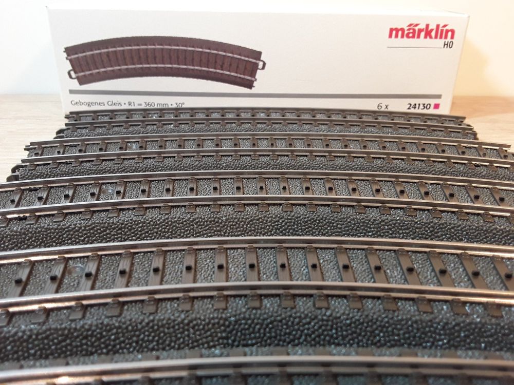 6 x Märklin 24130 _ C Gleis Gebogen R1=360mm _ Spur H0 | Kaufen auf Ricardo