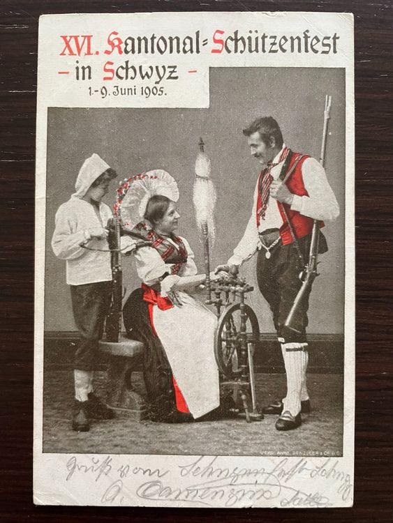 SCHWYZ Kantonal-Schützenfest 1905 Offizielle Fest-Postkarte (Gebraucht) in Wald ZH für CHF 4 ...