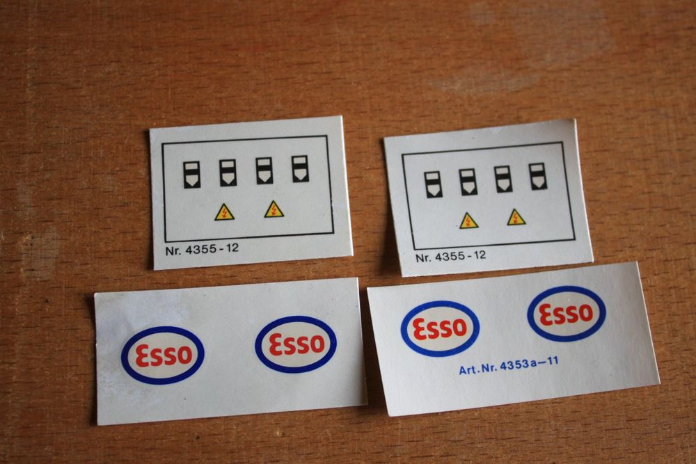 Decals "Esso" für Roco 4336B, zweiachsiger Kesselwagen, H0 (Neu (gemäss ...