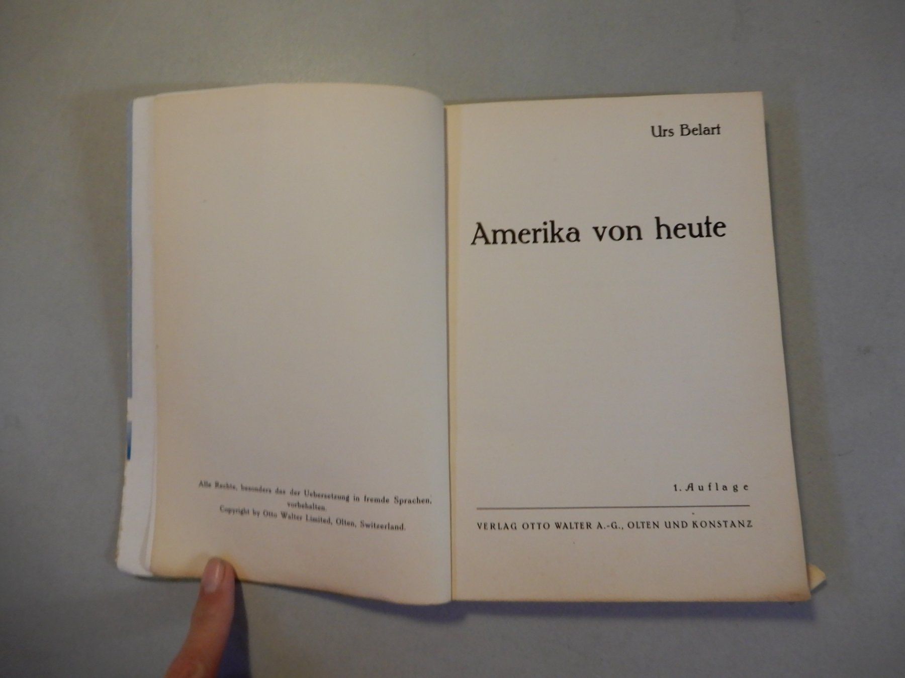 Urs Belart - Amerika von heute! - Buch Rarität Vintage (Gebraucht) in ...