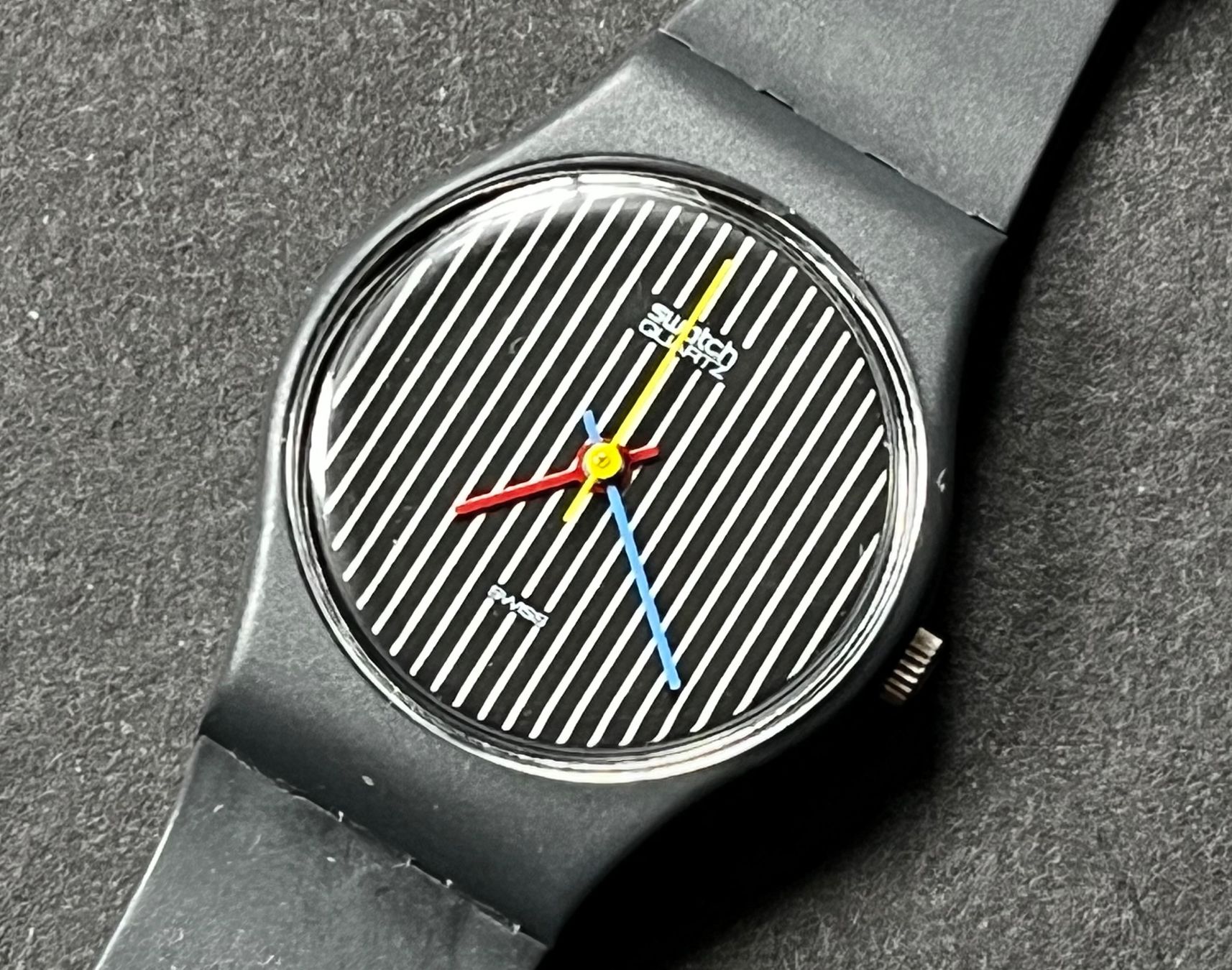 Swatch Lady Miss Channel/Pinsgripe LA100 1984 selten - Dummy (Neu ...