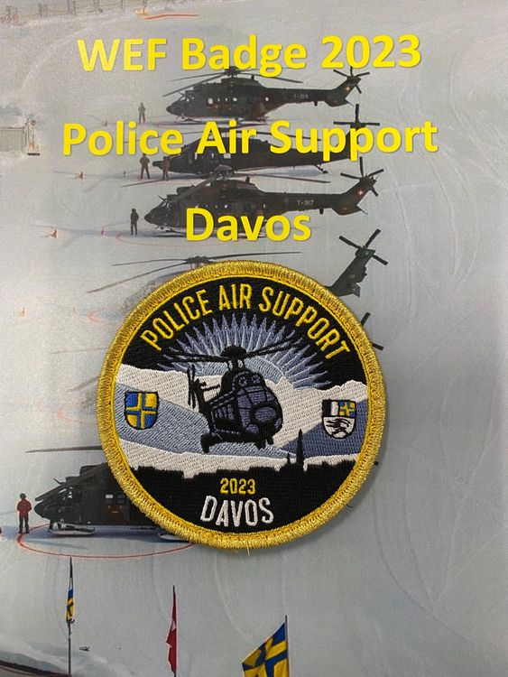 WEF mit Goldrand Police Air Support Davos 2023 /Neues Design | Kaufen ...