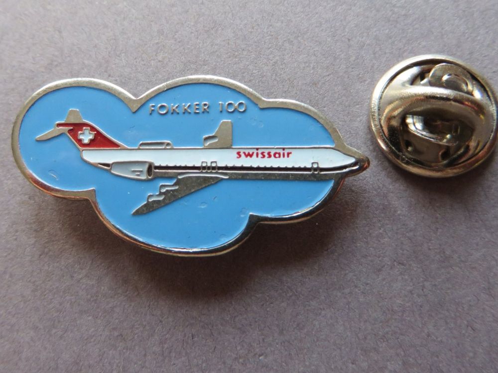PIN, SWISSAIR FOKKER 100, FLUGZEUG AIRLINES AVIATIK (Gebraucht) in ...