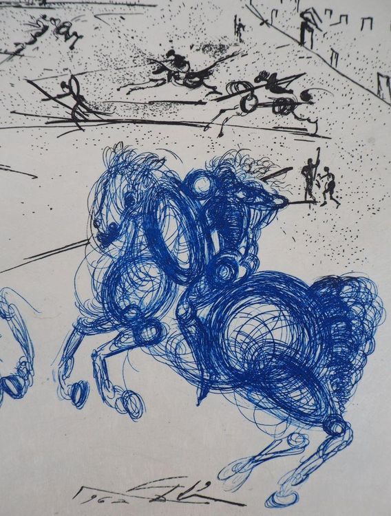 🐎 Salvador DALI , Gravure The Blue Riders, 1973 🐎 (Gebraucht) in Apples ...