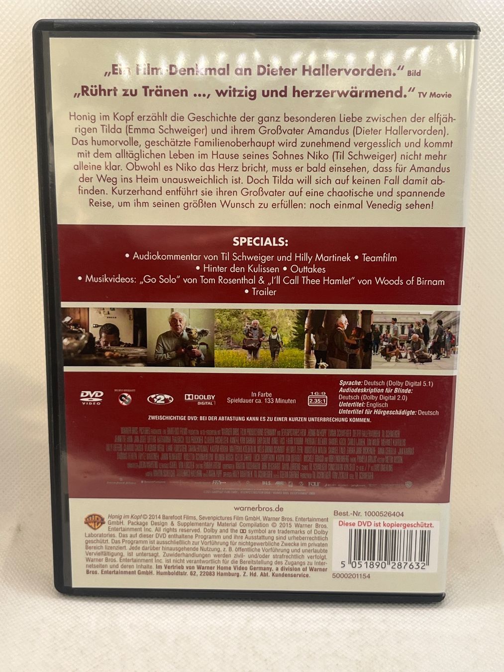 Honig im Kopf DVD - bewegender Filmklassiker für den Herbst! (Gebraucht ...