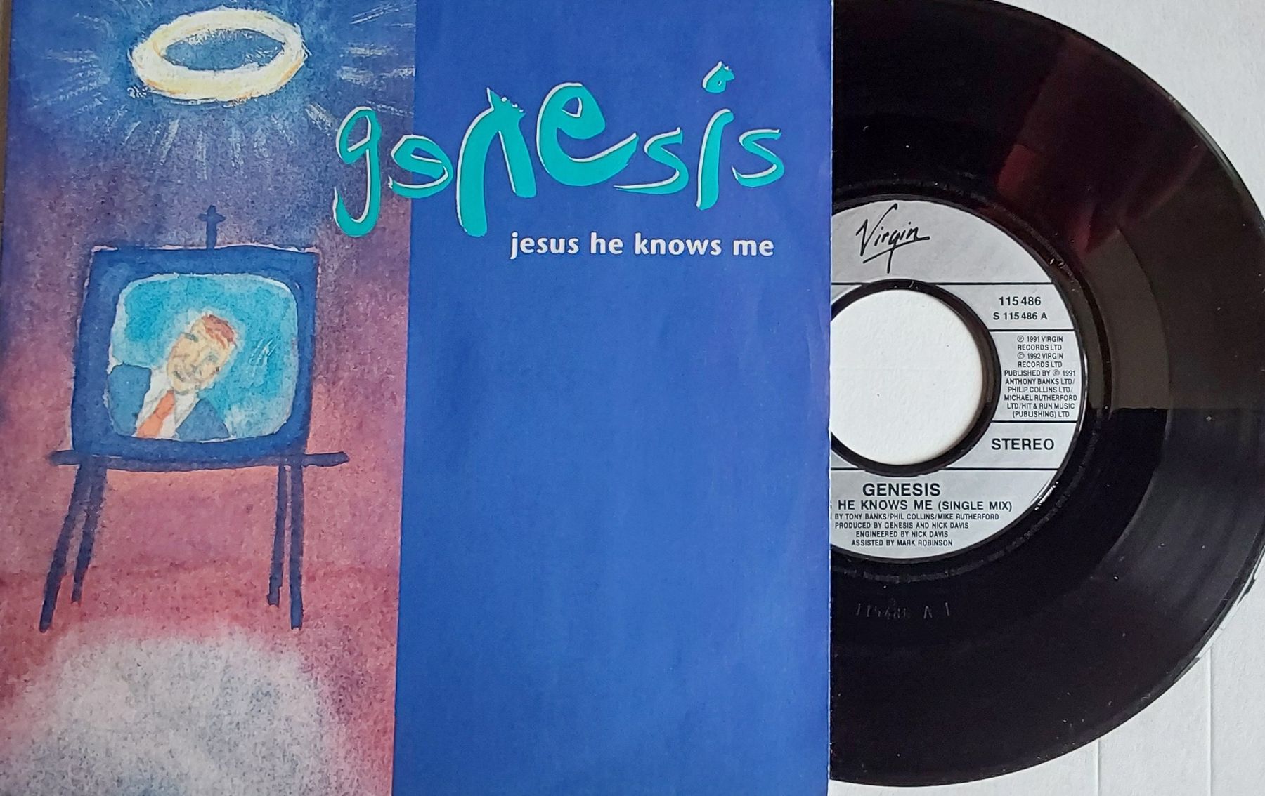 Vinyl Single - Genesis - Jesus He Knows Me - 1992 - VG+ (Gebraucht) in ...